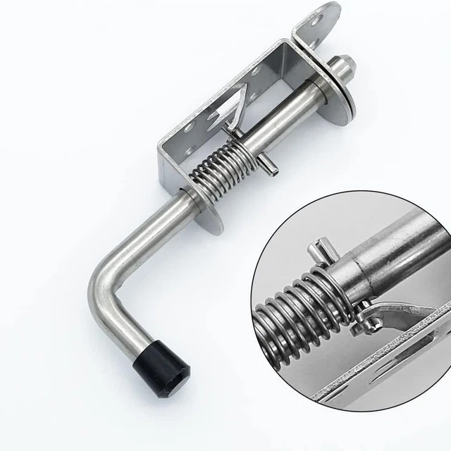 SPRING LOADED LATCH Pin, 304 Stainless Steel Barrel Bolt Thickened Door ...