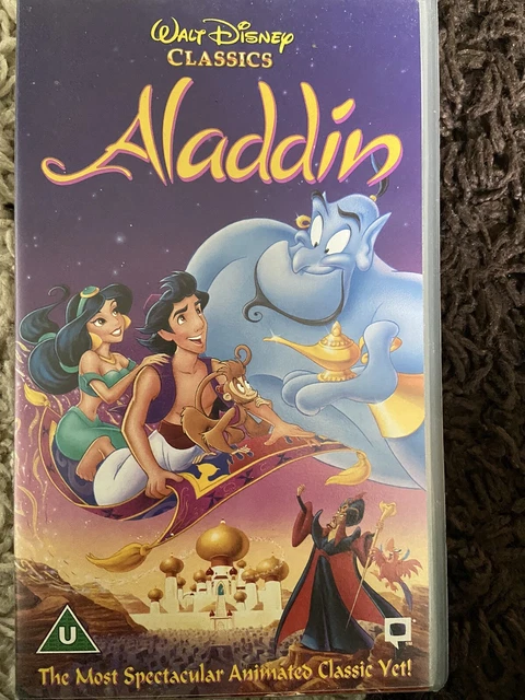 ALADDIN WALT DISNEY Classic Pal U Rated VHS Tape Film £4.00 - PicClick UK