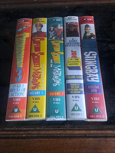 GERRY ANDERSON 5 VHS Video Tapes Thunderbirds Joe 90 Captain Scarlet ...