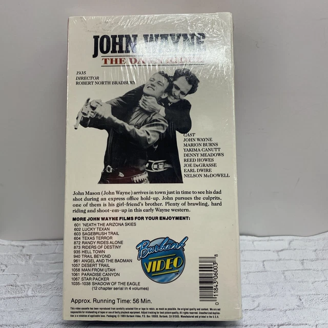 THE DAWN RIDER: Early John Wayne Western (VHS, 1989) Marion Burns ...