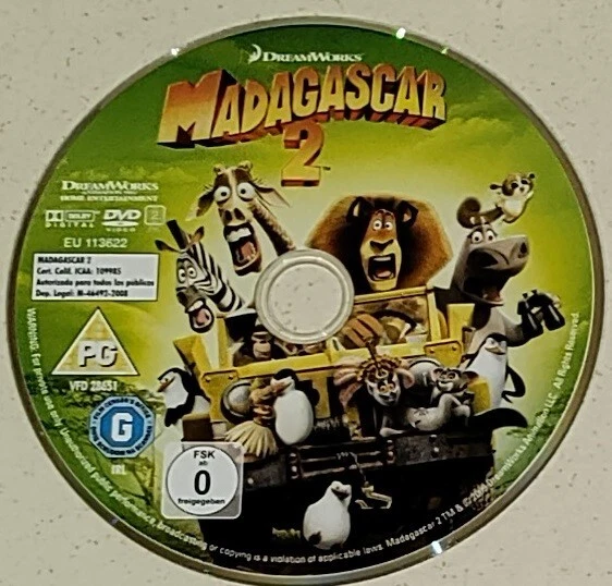 MADAGASCAR - ESCAPE 2 Africa DVD - Genuine UK Region 2 - Disc Only £1. ...
