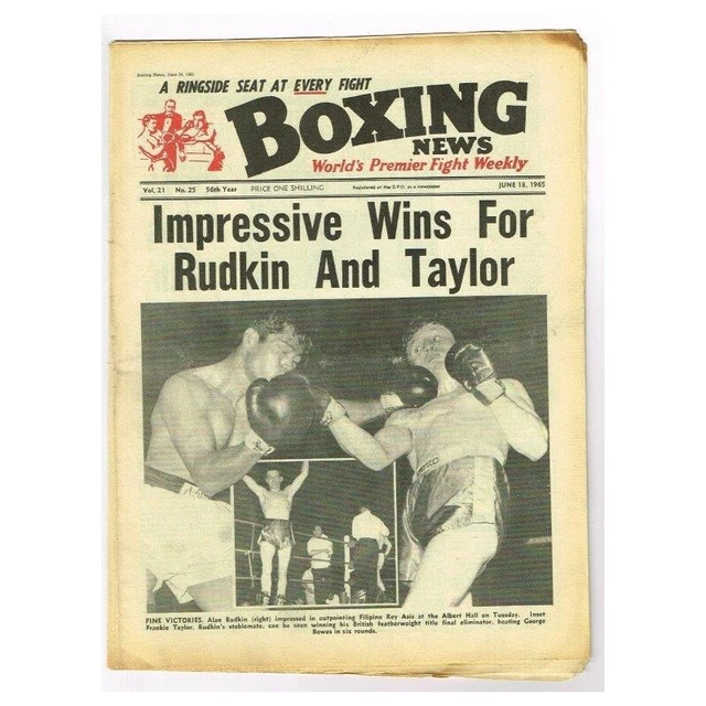 BOXING NEWS MAGAZINE June 18 1965 mbox3417/f Vol 21 No.25 Impressive ...