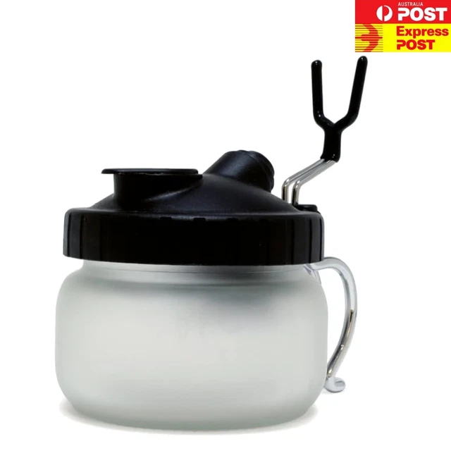 COMPACT AIRBRUSH HOLDER and Cleaning Station: Glass Pot for Delightful ...