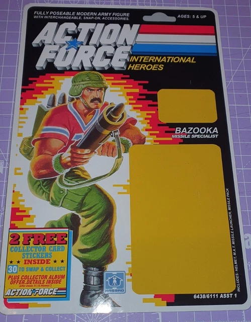 ACTION FORCE REPRO Backing Card - Bazooka £20.00 - PicClick UK