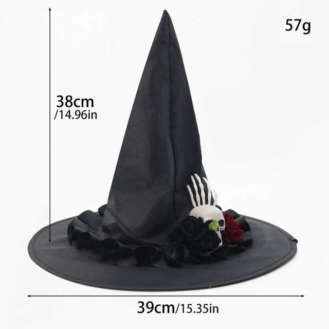 SKELETON HAND HALLOWEEN Witch Hats Flower Witch Hat Performance Props £ ...