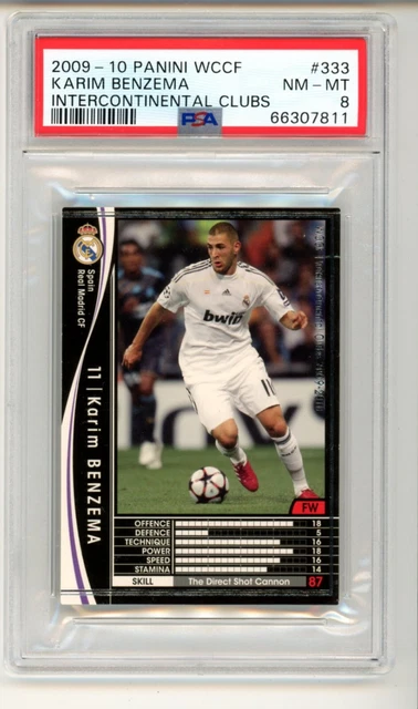PSA 8 JAPONAIS Karim Benzema Real Madrid Cf Espagne Panini Wccf #333 2009-10 72 EUR 0,92 ...