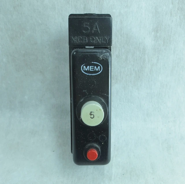 MEM PUSH BUTTON Single MCB 5A QCB QLRS QLCS Breaker + Base. TESTED £59. ...