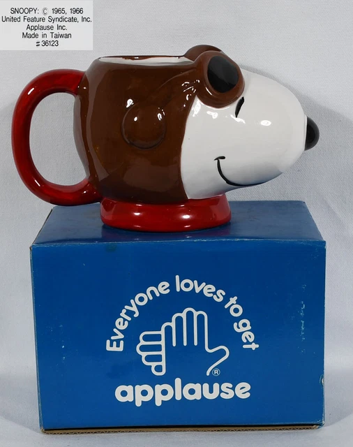 APPLAUSE CERAMIC 1966 Mug Snoopy With Box 3 3/4" Tall £19.18 - PicClick UK