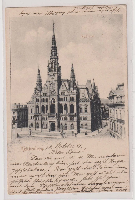 REICHENBERG RATHAUS 1901 Österreich Böhmen Sudeten Hamburg ...