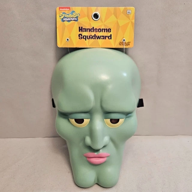 SPONGEBOB SQUAREPANTS HANDSOME Squidward Mask Spirit Halloween 01852128 ...