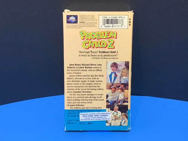 VHS PROBLEM CHILD 2 (MCA, 1991) John Ritter Comedy See My Other VHS ...