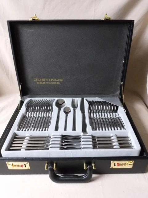 JUSTINUS BESTECK-SET MAGIC im original Koffer, 68-tlg, Edelstahl 18/10 ...