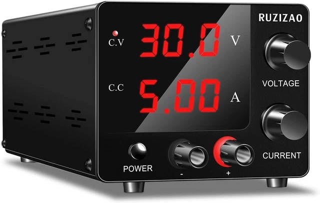 ADVANCED DC POWER Supply: 30V 5A with Encoder Knob, LED Display ...