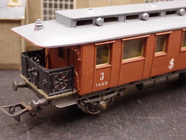 POCHER 218 HO Gauge Passenger Car of the Historical SJ Period 3Cb (L658 ...