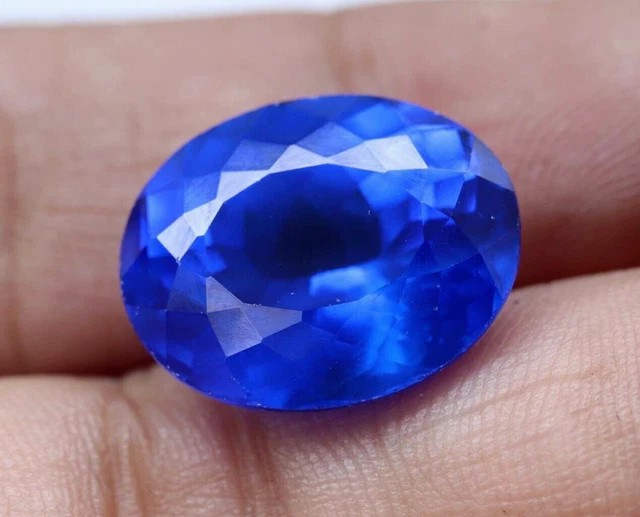 PIETRA PREZIOSA SFUSA taglio ovale zaffiro blu reale certificato ...