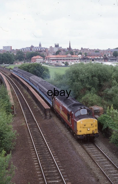 35MM SLIDE - EW&S Diesel Electric Class 37. 37415 @ Chester Roodee ...