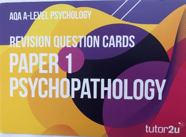 AQA A-LEVEL PSYCHOLOGY Paper 1 Psychopathology Question Cards: 2025 ...
