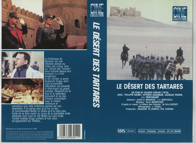 JAQUETTE VIDEO(SEUL SANS vhs)-LE DESERT DES TARTARES-NOIRET-TRINTIGNANT ...