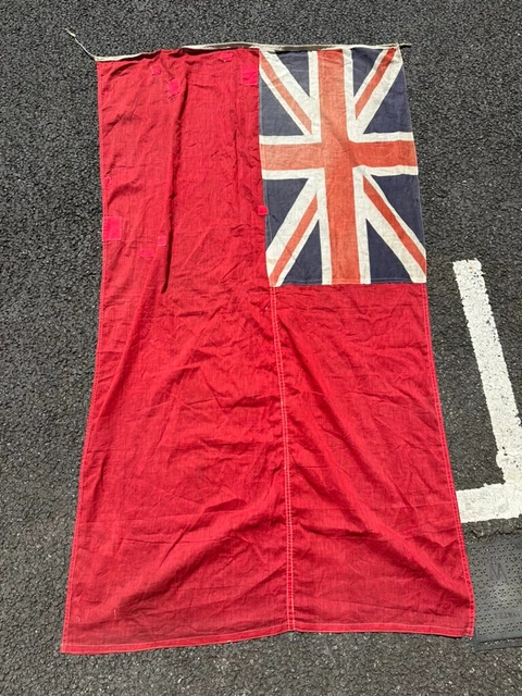 ORIGINAL WW2 PERIOD Royal Navy Merchant Navy Red Ensign Flag - Nice ...