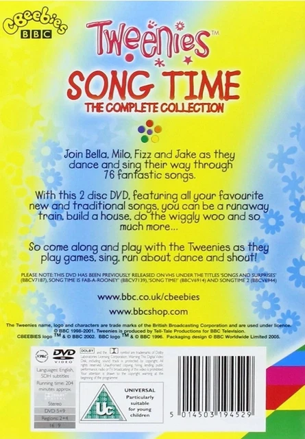 THE TWEENIES SONG Time Complete Collection, DVD Set, BBC, CBeebies, 76 ...