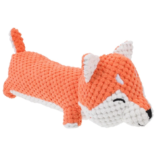 CARTOON DOG CHEWING Toy Vocalizing Pet Biting Toy Plush Dog Grinding ...