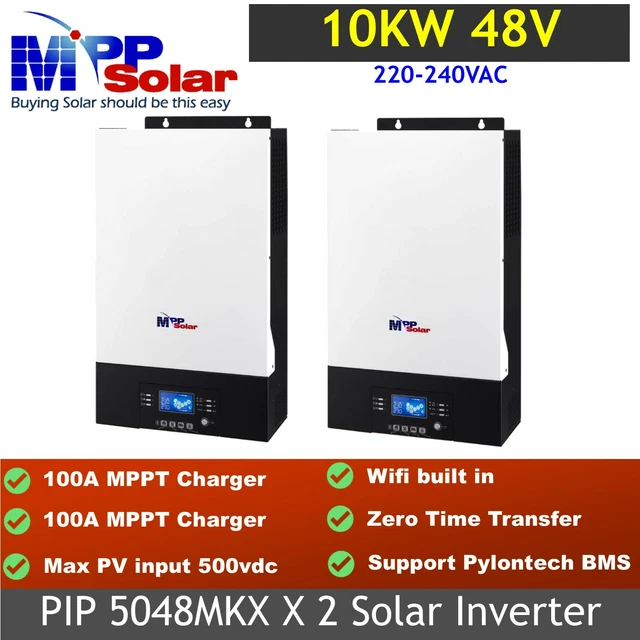 10KW 48V 230V MPP Solar inverter 100A MPPT charger 0 transfer time WIFI ...