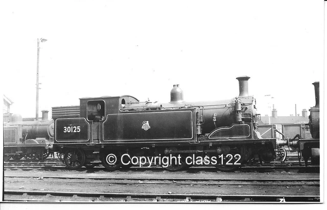 Bandw Photo Lswr M7 Class 0 4 4t No 30125 At Eastleigh £1 99 Picclick Uk