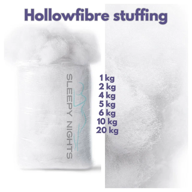 500GSM/1KG/2KG/4KG/5KG/6KG/10KG/20KG TOY STUFFING 100% CARDED HOLLOW ...