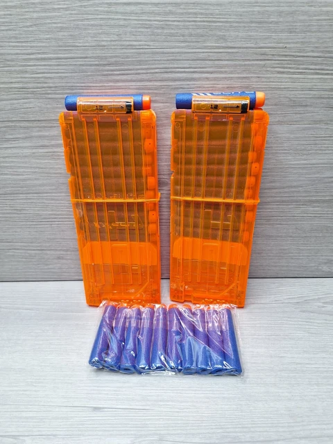 NERF N STRIKE 12 Round Mag Magazine x 2 full mags + spare darts £17.99 ...