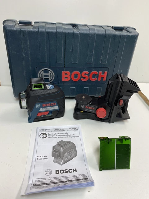 BOSCH GLL3-300G 360 Three-Plane Leveling & Alignment-Line Laser *No ...