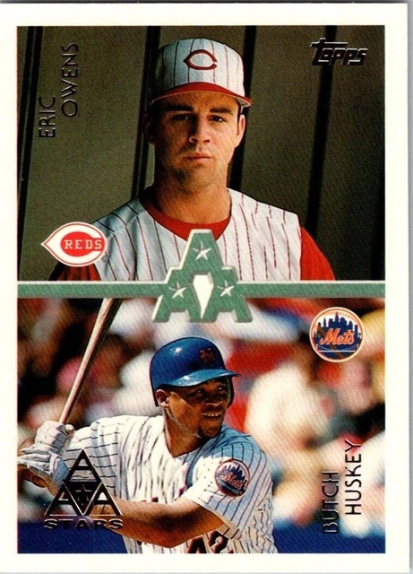 CARTE DE BASEBALL 1996 Eric Owens/Butch Huskey Mets/Reds Topps #104 EUR ...