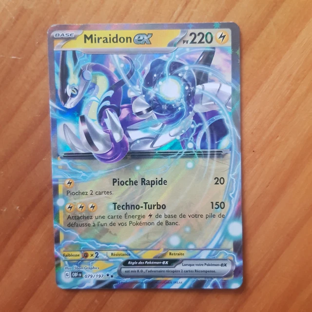 CARTE POKÉMON MIRAIDON ex neuve 079/197 Flammes Obsidiennes EV03 fr EUR ...