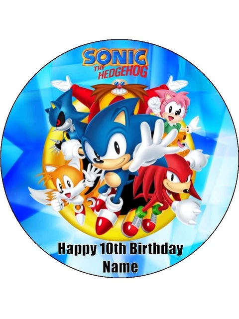 SONIC THE HEDGEHOG Edible Wafer Cake Topper & Cupcake Images – Party ...