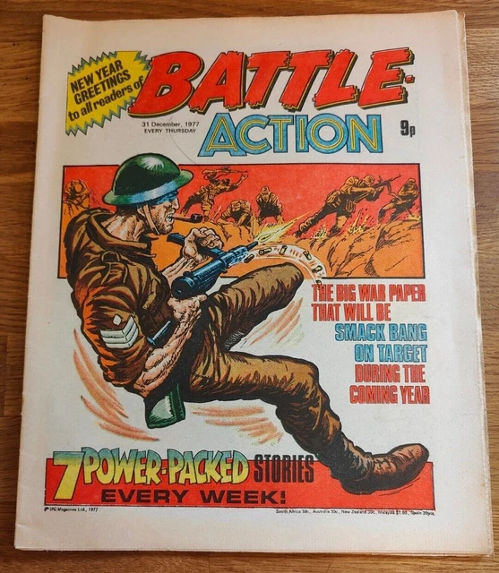 COMIC - VINTAGE Battle Action War Comic Dated 31st Dec 1977 UK Reading ...