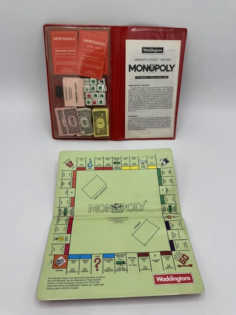 VINTAGE WADDINGTONS MONOPOLY Magnetic Pocket Edition Travel Board Game ...