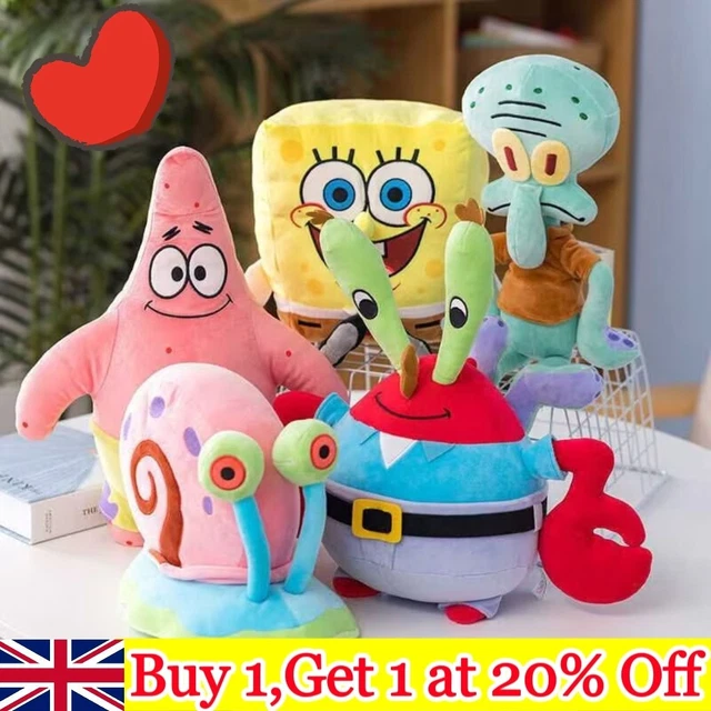 SPONGEBOB PLUSH TOY Teddy Kids Cartoon Gift Soft Stuffed Doll Patrick ...