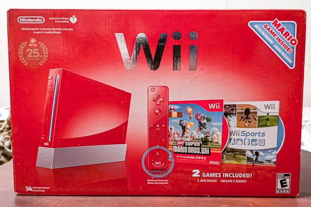 NEW! NINTENDO WII Super Mario Bros 25th Anniversary Limited Edition Red ...