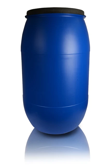 PLASTIC BARREL 120L Lid Liquid Water Storage Container Drum Keg Stock ...