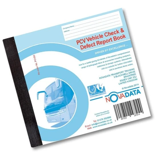 NOVADATA VEHICLE CHECK & Defect Report Book - PCV- Duplicate - 20 Pack ...