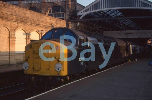 35MM RAILWAY SLIDE of Class 40 40106 @ Preston - Copyright to Buyer £4. ...
