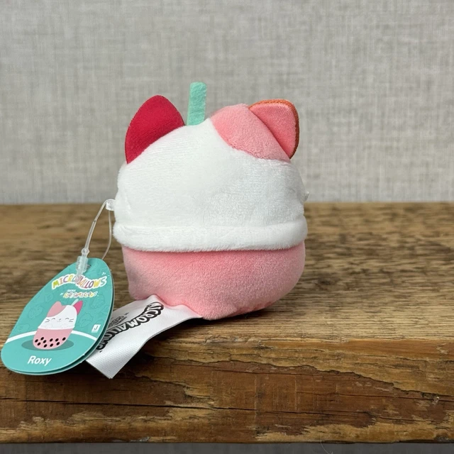 SQUISHMALLOW MICROMALLOW WITH Tag - Roxy Pink Cat Mini Squish New 3" £ ...