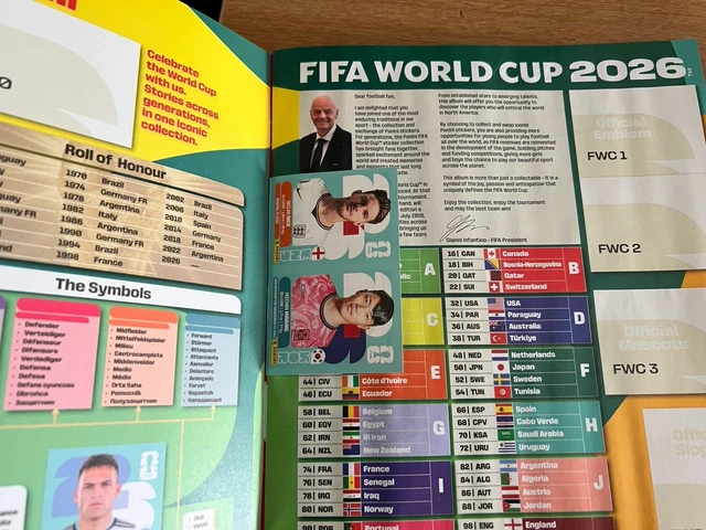 PANINI FIFA WORLD Cup 2026 Official Sticker Collection Album + 44 ...