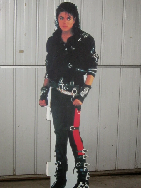 MICHAEL JACKSON LIFE Size Cardboard Figure Moonwalker Book Promotion ...