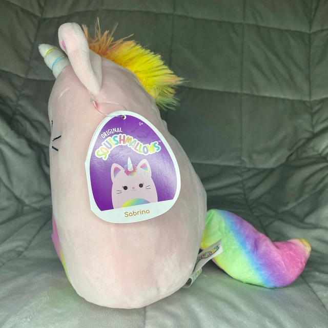 SQUISHMALLOW SABRINA THE Rainbow Cat/Unicorn Plush 8" Kellytoy Caticorn ...