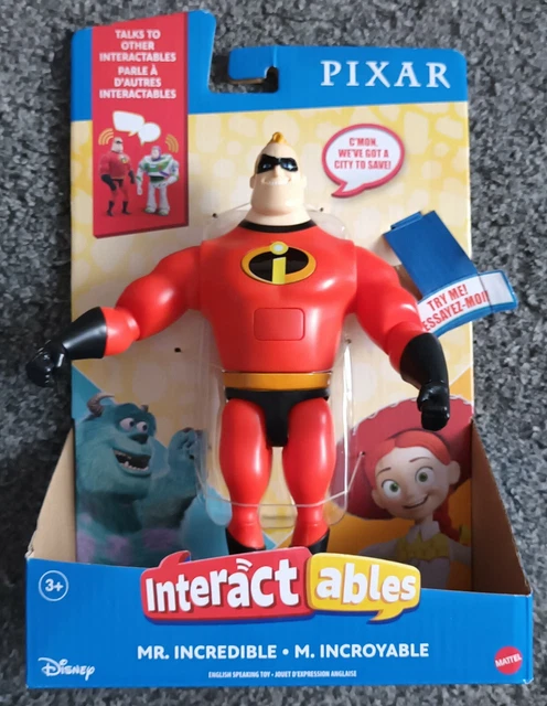 DISNEY PIXAR INTERACTABLES MR INCREDIBLE Talking Action Figure New ...