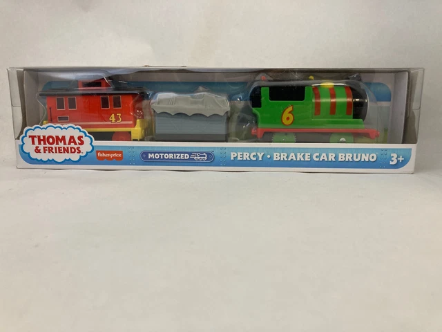 THOMAS & FRIENDS Percy & Brake Car Bruno Motorized Vehicle Set Fisher ...