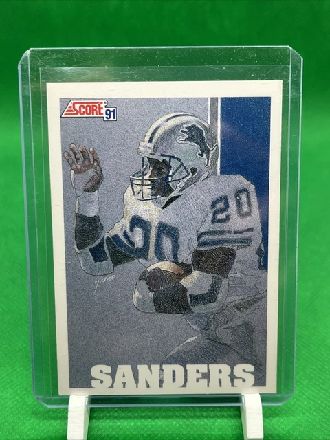 BARRY SANDERS 1991 Score Team MVP Football Art Card #637 HOF04 DETROIT ...