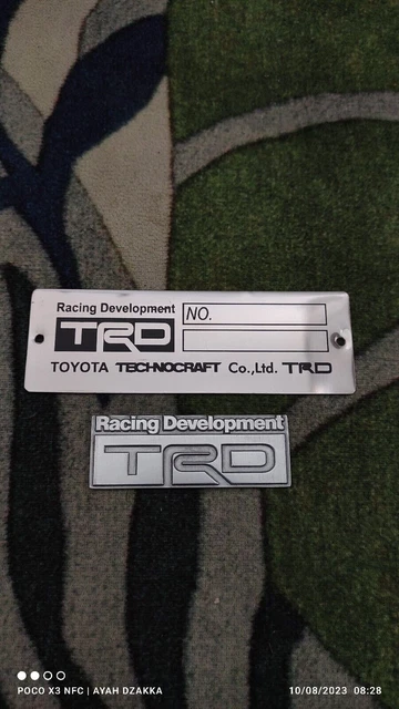 TOYOTA DATA ID Plate Tag TRD Levin Celica Trueno Corolla Supra Sport ...