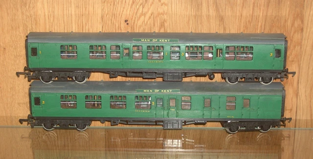 HORNBY TRIANG 'OO' Southern Railway Coaches X 2 - 1 Comp - 1 Brake (870 ...