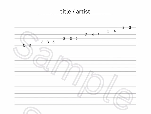 GUITAR TABLATURE BLANK Template PDF Download Printable A4 Page TAB ...